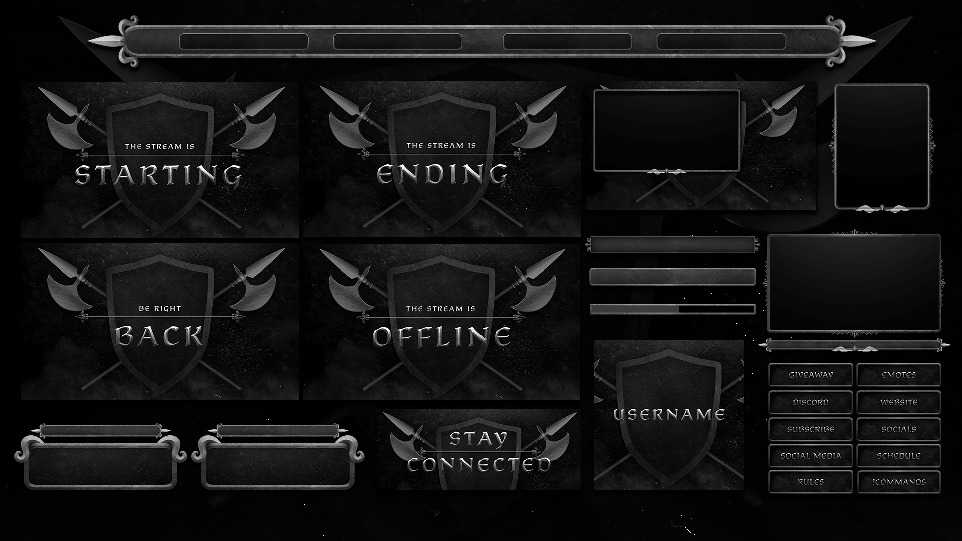 Medieval Twitch Overlay Package for OBS