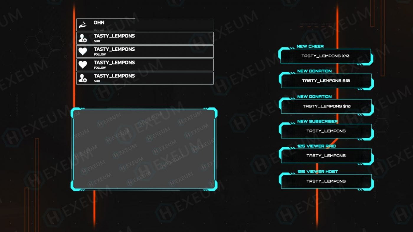 Hyper Scape Stream Overlay Package : Animated - Hexeum