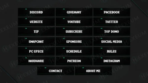 Astra, Hacker Twitch Panels : Channel Buttons - Hexeum