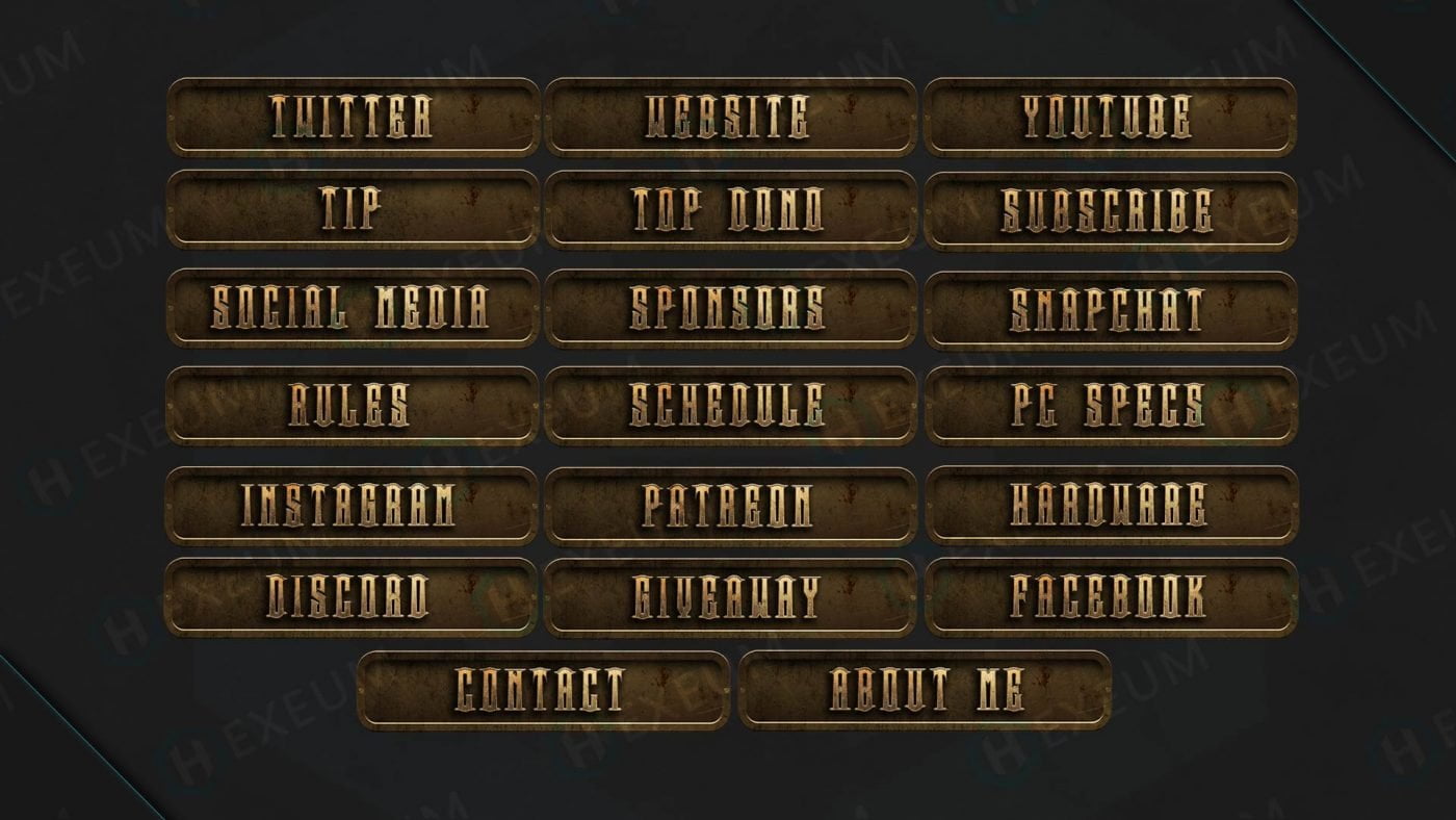 Steampunk Twitch Overlay Package for OBS