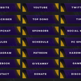 Free Twitch Panels: Bounty Channel Buttons - Hexeum