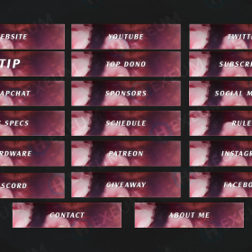 Free Twitch Panels: Bounty Channel Buttons - Hexeum