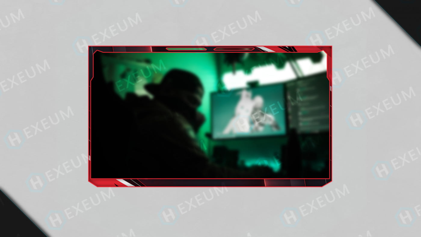 Free Red Stream Overlay Package : Fully Animated - Hexeum