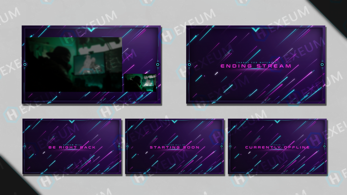 Galaxy Twitch Overlay Package for OBS