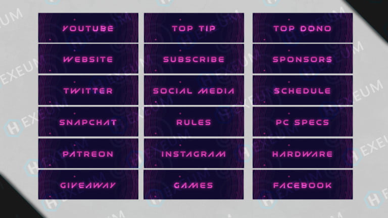 Free Twitch Panels Maker & 100's of Templates