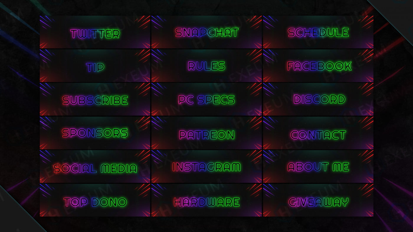 RGB Twitch Overlay Package for OBS