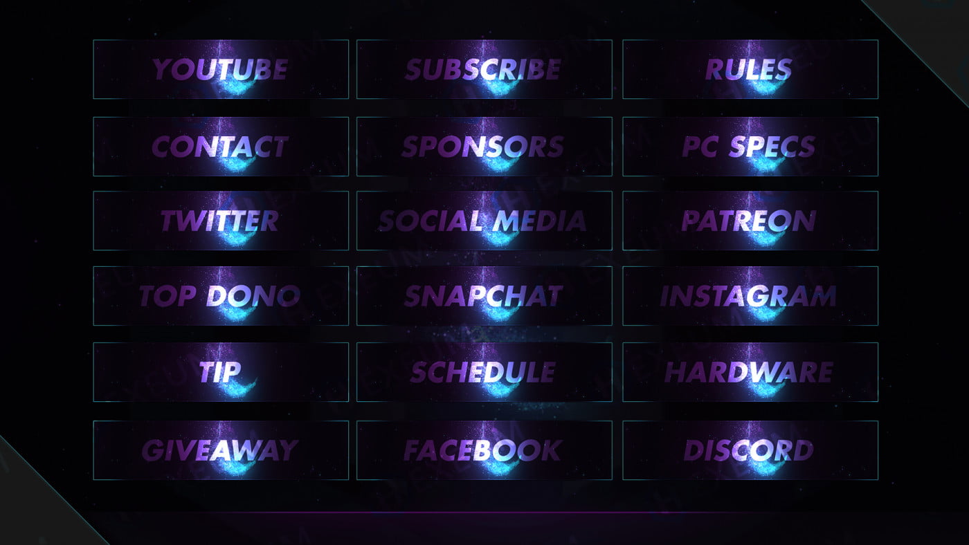 Purple Twitch Overlay Package for OBS