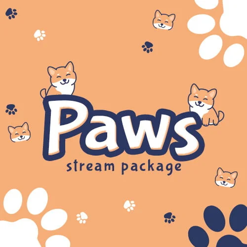 Cute Dog Twitch Overlay Package for OBS