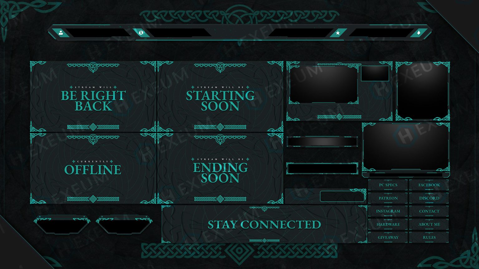 Celtic - Medieval Twitch Overlay Package for OBS