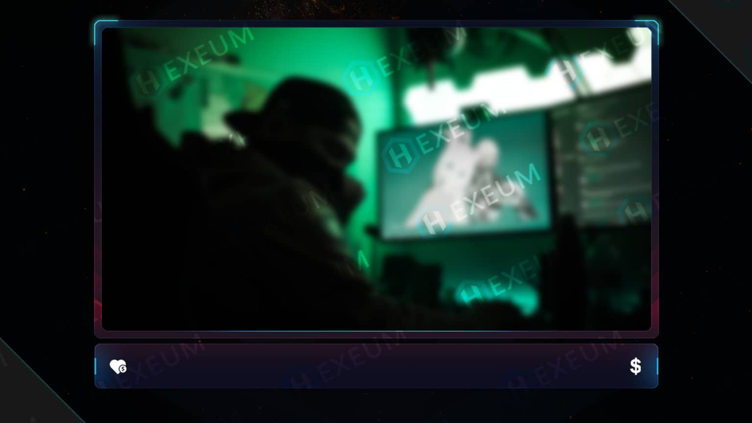 Paradise, Synthwave Animated OBS Overlay Package - Hexeum