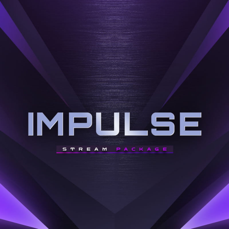 Impulse, Purple Themed Animated Obs Overlay Package - Hexeum