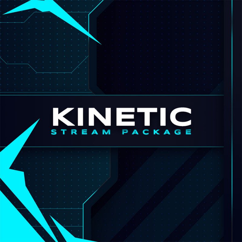 Kinetic, Blue Themed Animated Twitch Package - Hexeum