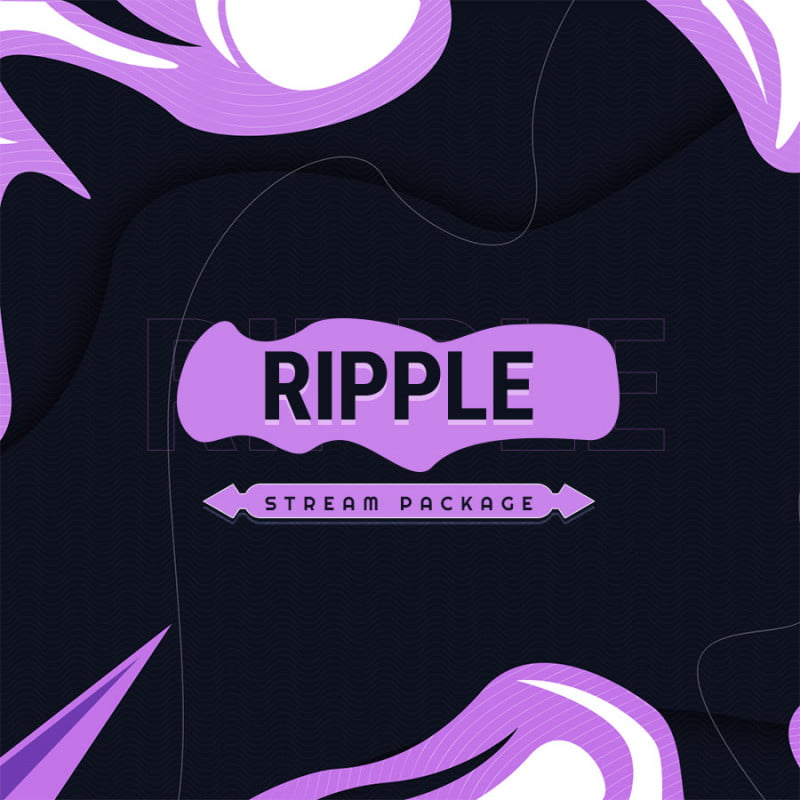 Ripple, Purple Themed Animated Stream Overlay Package - Hexeum