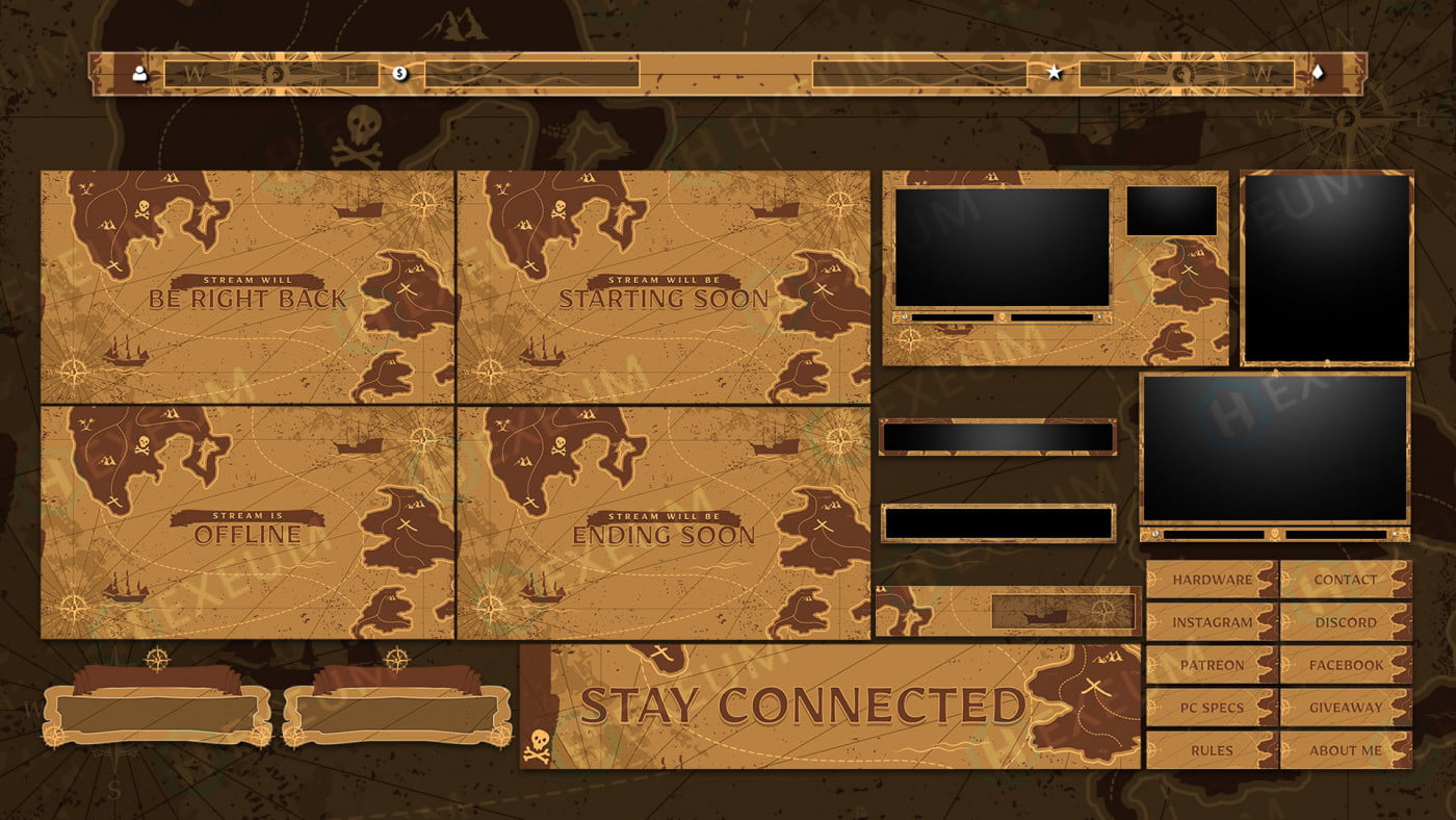 Pirate Twitch Overlay Package for OBS