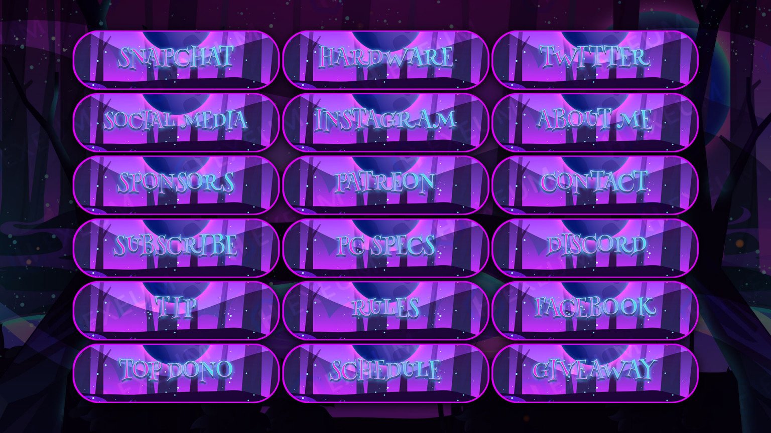 Enchanted Forest Twitch Overlay Package for OBS