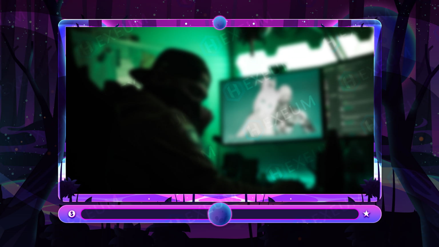 Enchanted, Fantasy Webcam : Vibrant Webcam Overlay - Hexeum