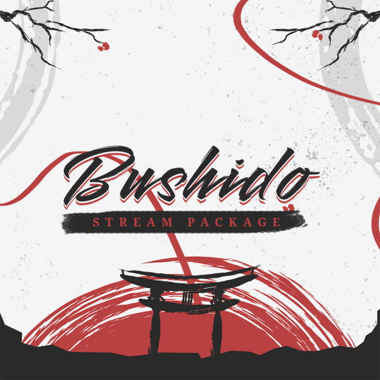 Bushido, Japanese Themed Animated Stream Overlay Package - Hexeum