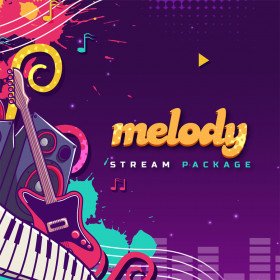 Melody, Music Animated Twitch Overlay Package - Hexeum