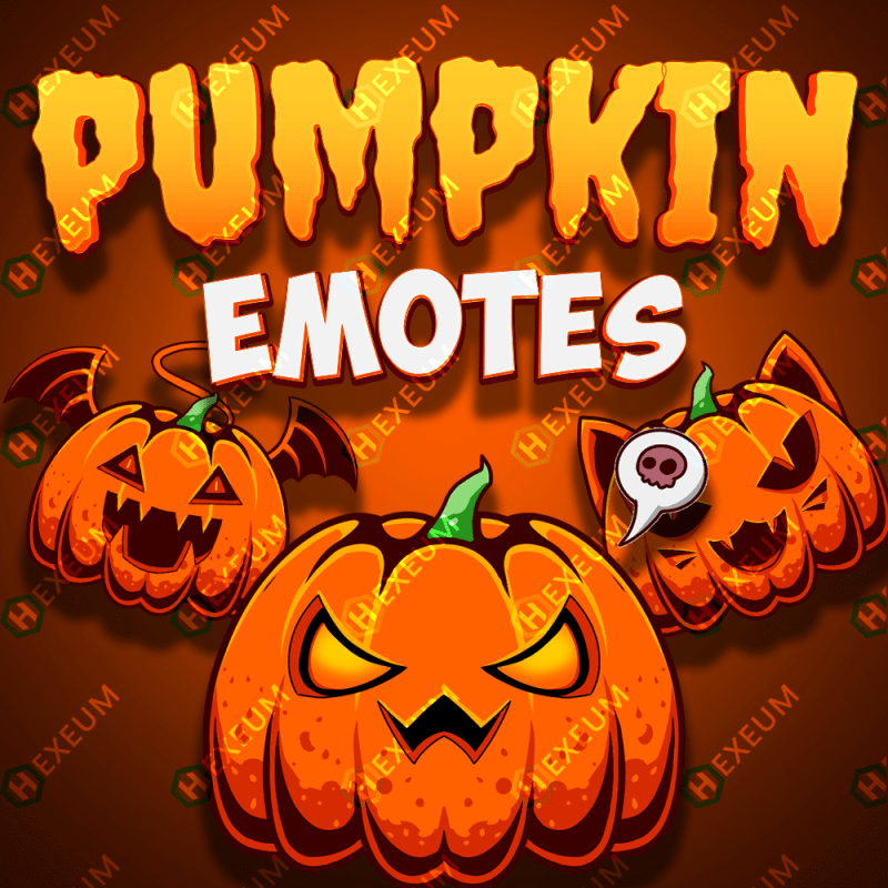 Pumpkin Twitch Emotes - Hexeum