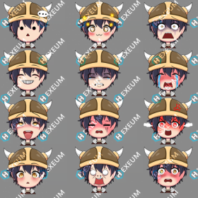 Cute Viking Twitch Emotes - Hexeum