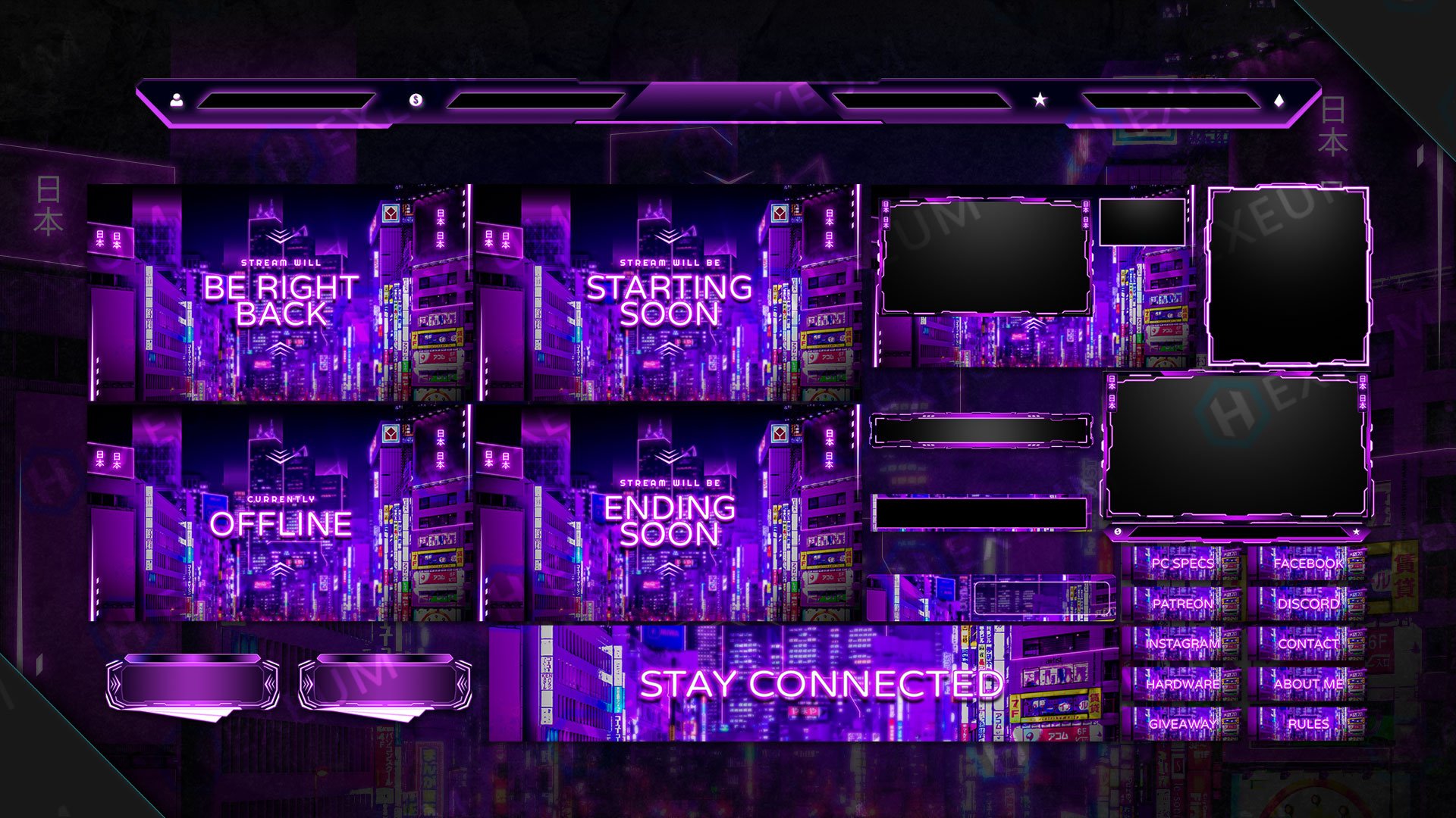 Free Purple Twitch Overlays : Ultimate Collection