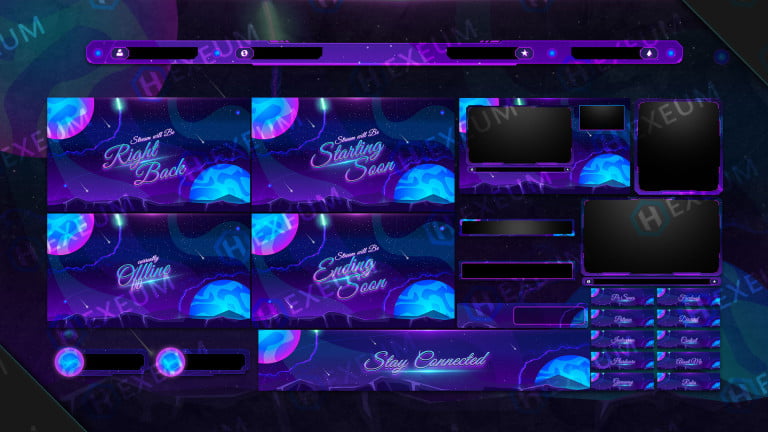 Free Purple Twitch Overlays : Ultimate Collection