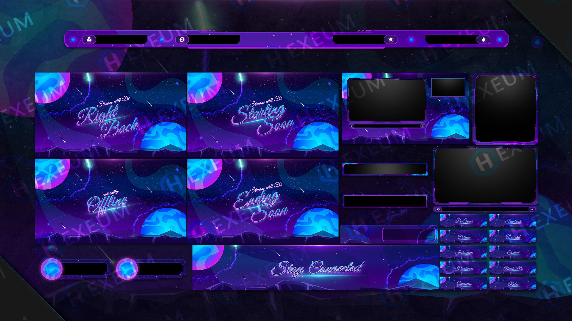 Free Purple Twitch Overlays : Ultimate Collection