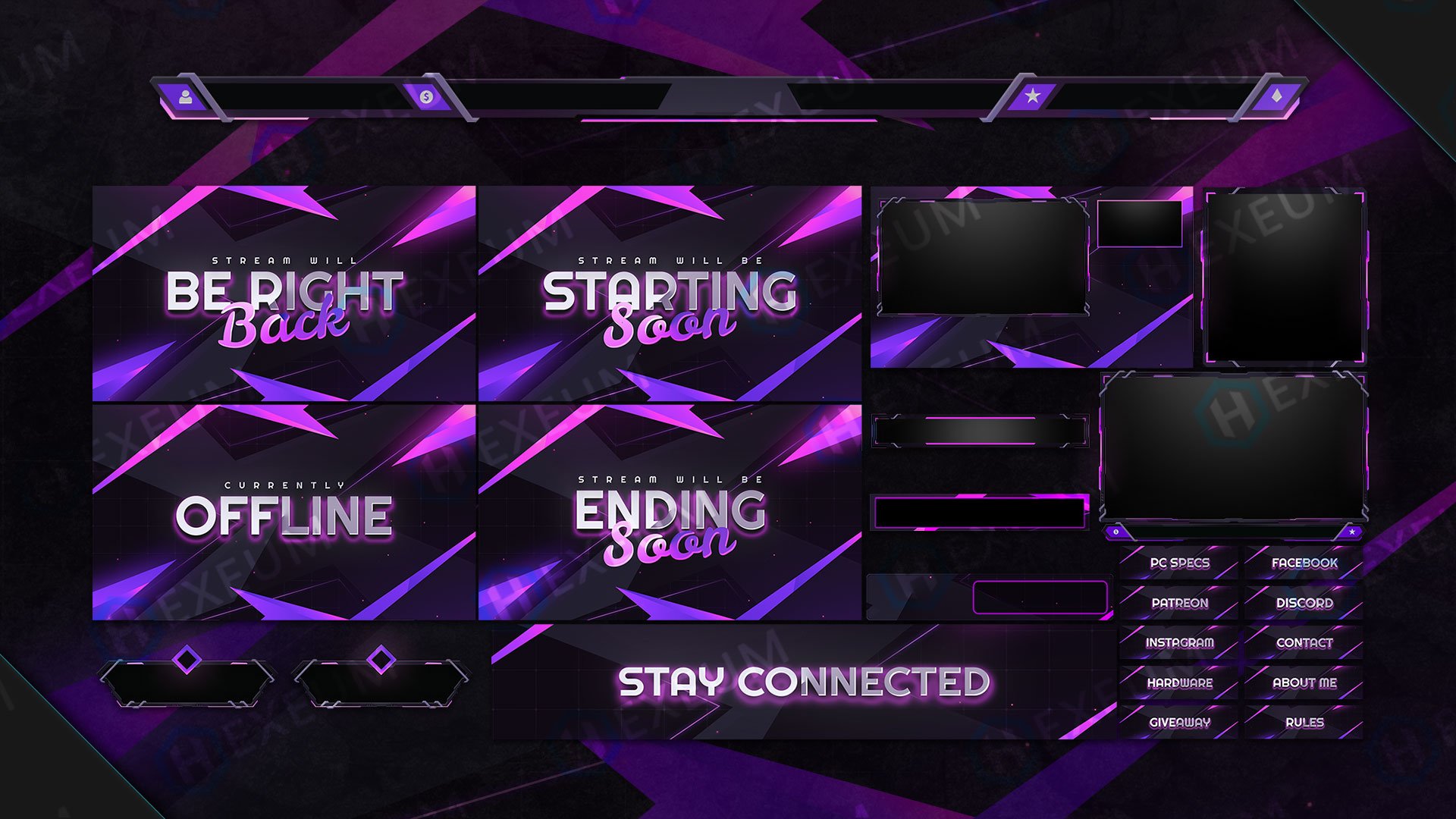 Free Purple Twitch Overlays : Ultimate Collection