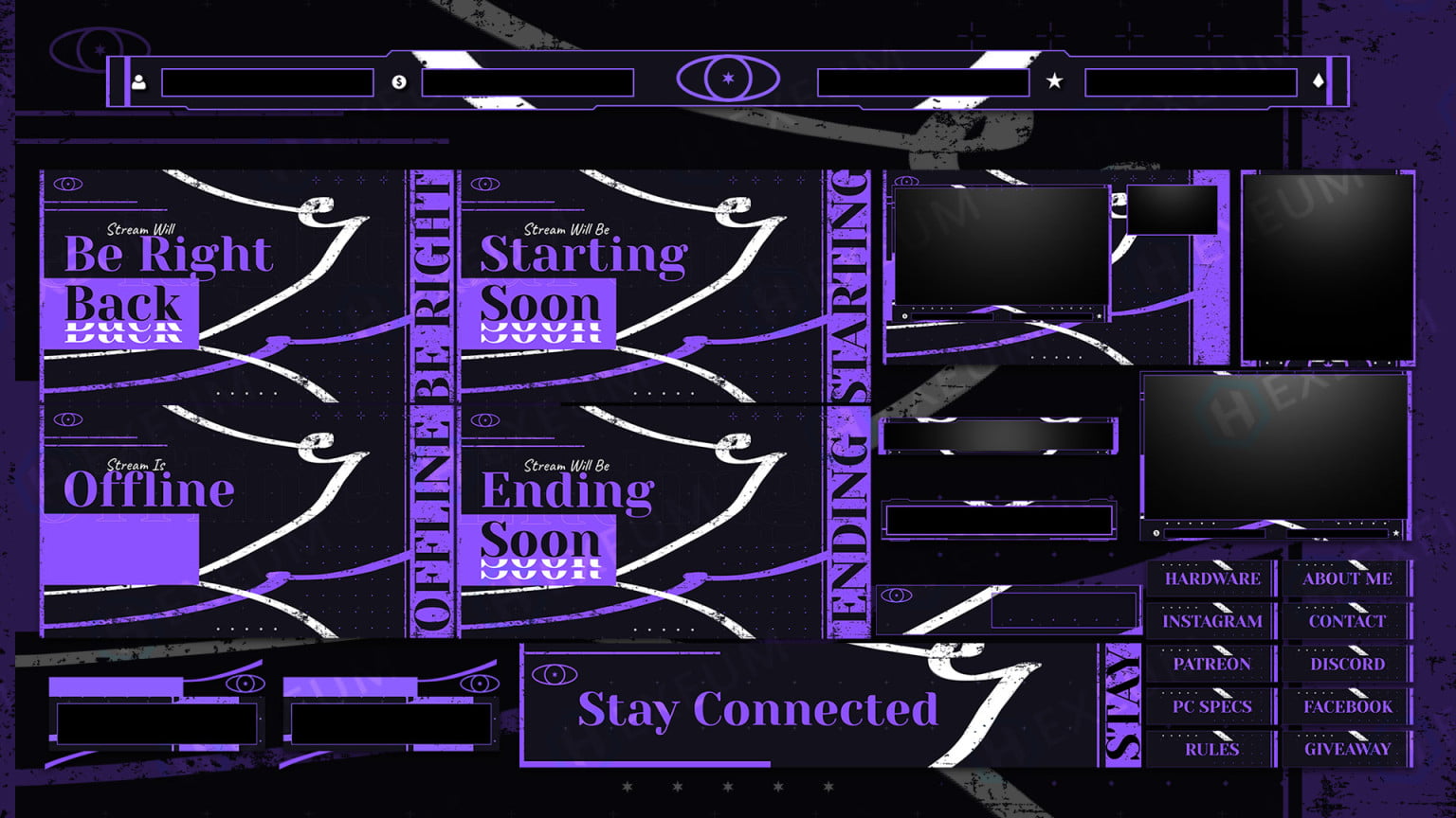 Free Purple Twitch Overlays : Ultimate Collection