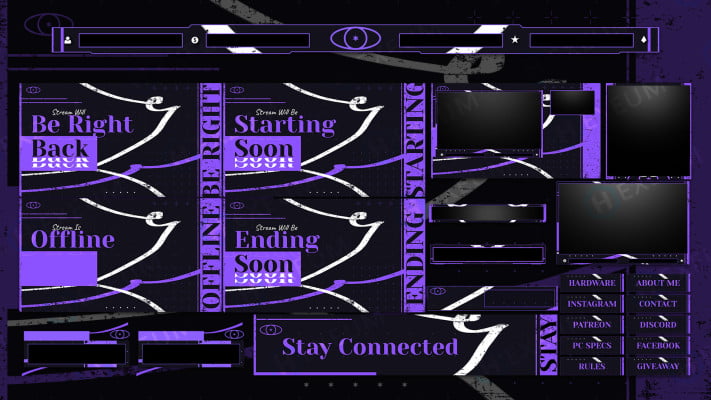 Free Purple Twitch Overlays : Ultimate Collection