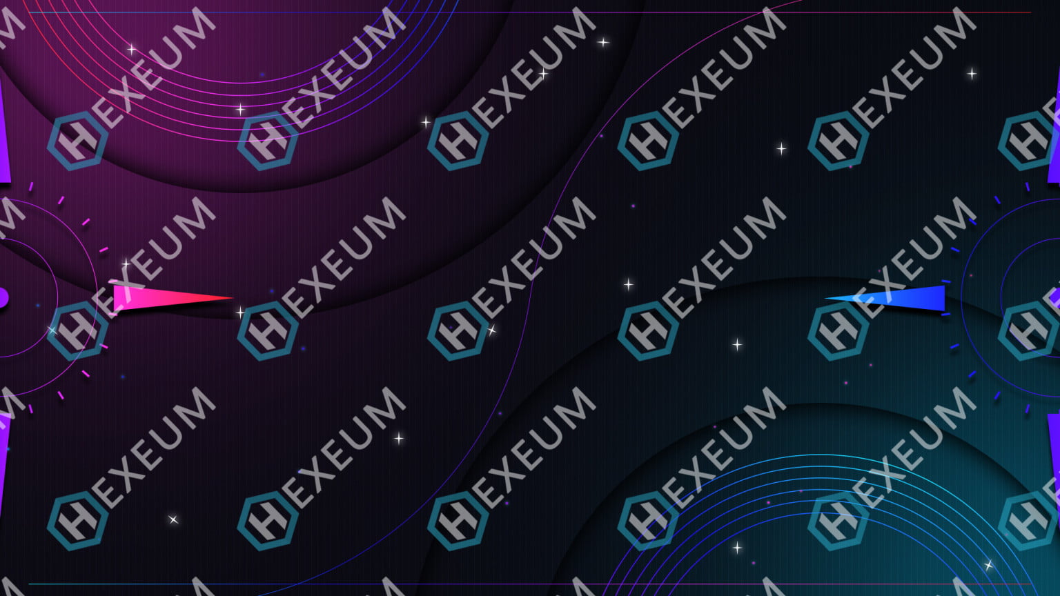 Eclipse : Neon Stream Background - Hexeum