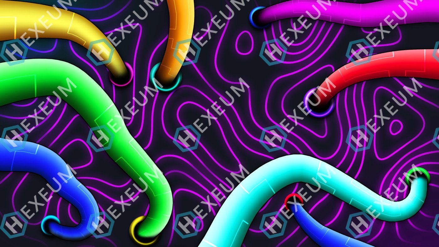 Flux : Multicoloured Stream Background - Hexeum