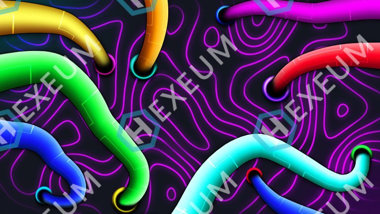 Flux : Multicoloured Stream Background - Hexeum
