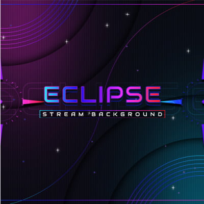 Eclipse : Neon Stream Background - Hexeum