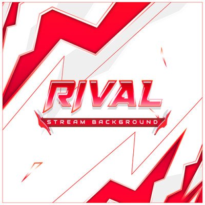 Rival : Red and White Stream Background - Hexeum