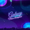 Galaxy : Neon Space Stream Background - Hexeum