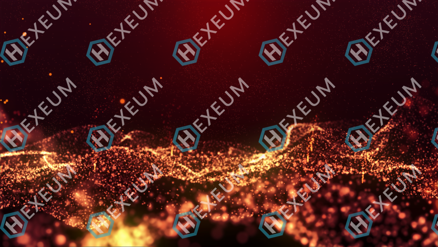 Inferno : Red Particle Stream Background - Hexeum