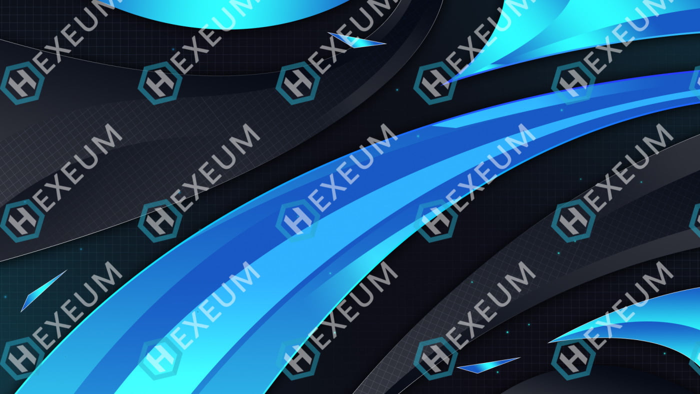 Aqua : Blue Stream Background - Hexeum