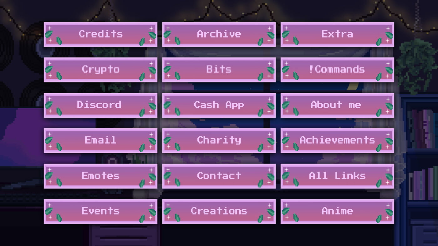 Pixel Twitch Overlay Package for OBS