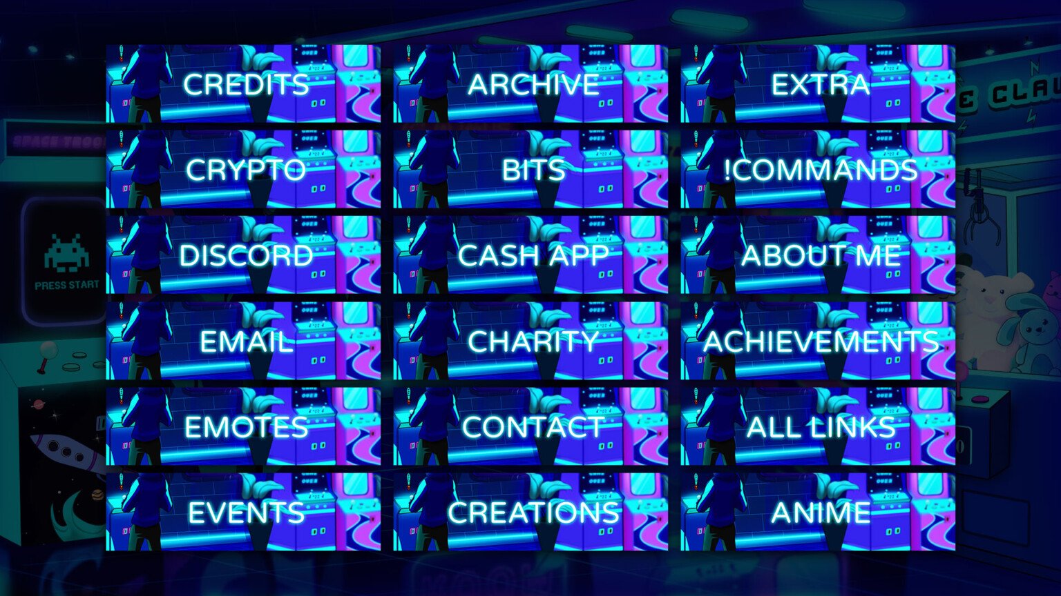 Lofi Arcade Twitch Overlay Package for OBS