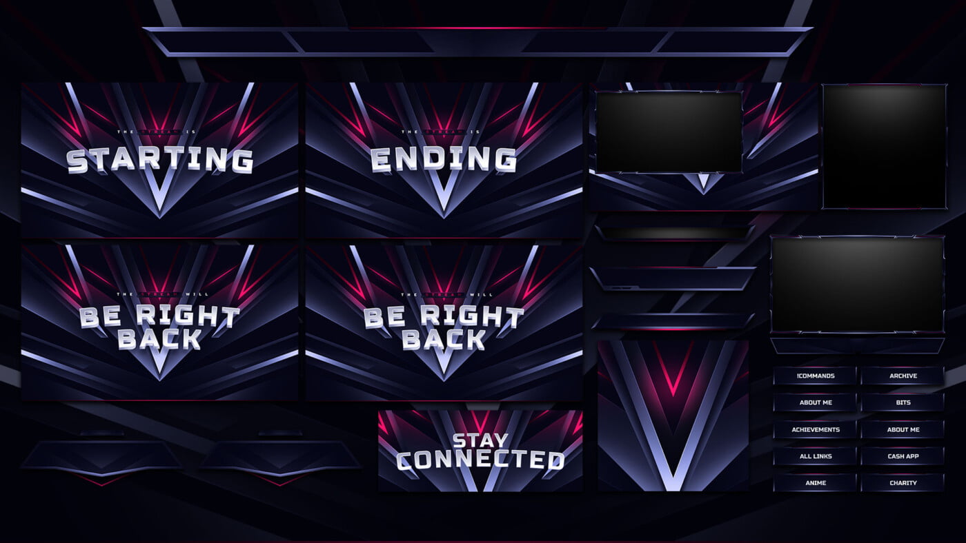 Bloodline , Red Animated Twitch Overlay - Hexeum