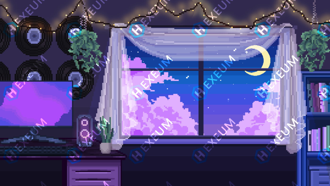 Pixel Lofi : Stream Background - Hexeum