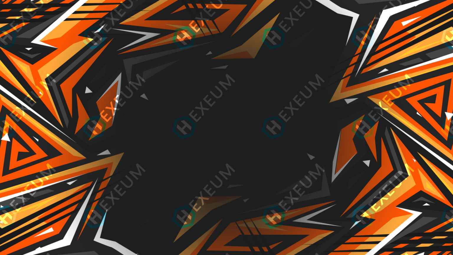 Zigzag : Orange Stream Background - Hexeum
