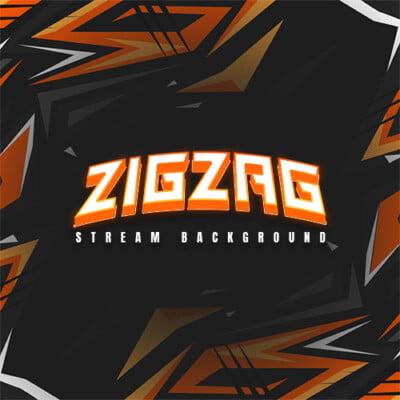 Zigzag : Orange Stream Background - Hexeum