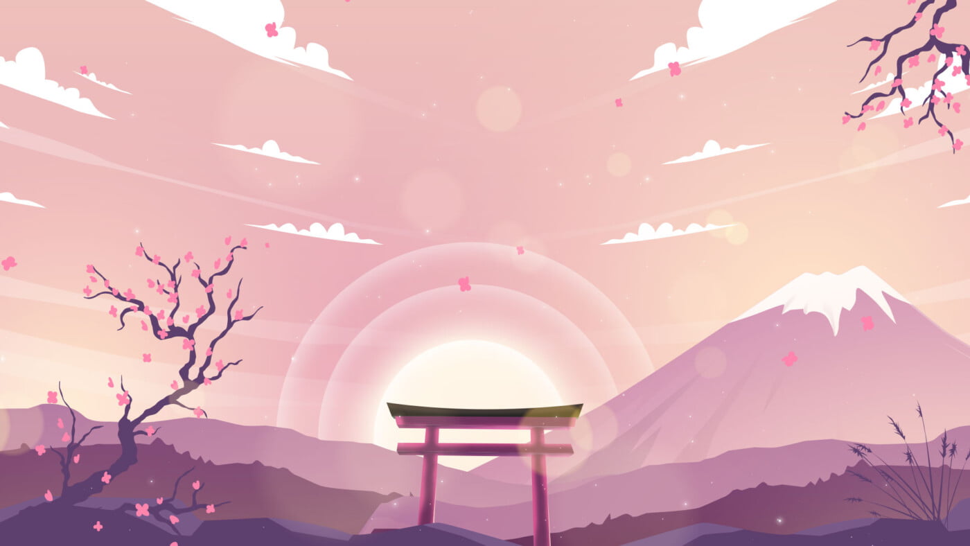 Kosuke : Japanese Stream Background - Hexeum