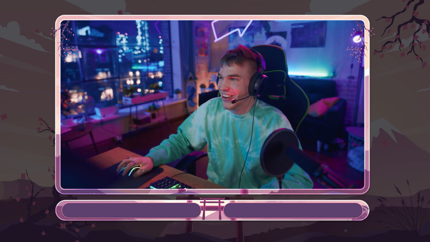 Free Japanese Sakura Twitch Overlay Package for OBS