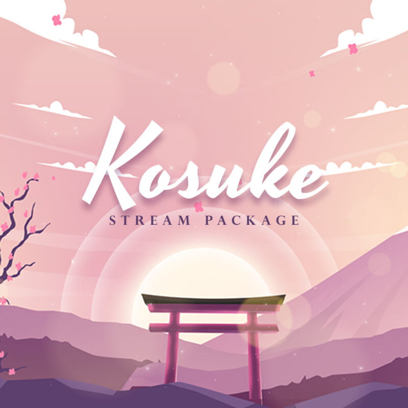 Free Japanese Sakura Twitch Overlay Package for OBS