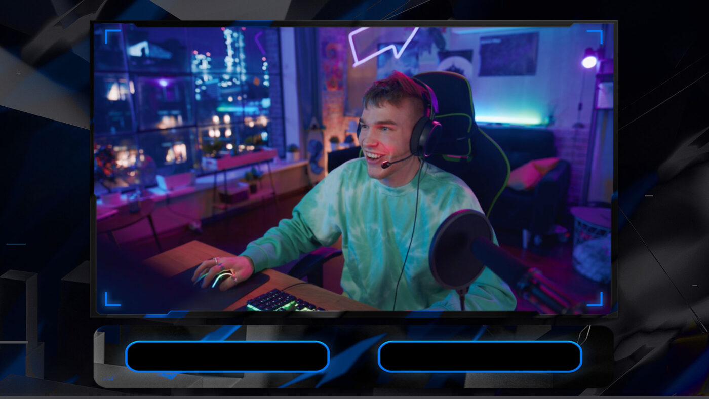 Animated Blue Twitch Overlay Package for OBS