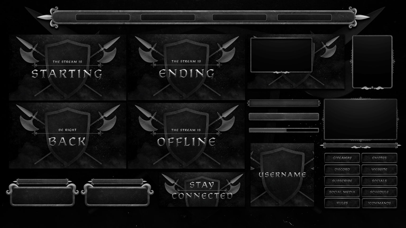 Medieval Twitch Overlay Package for OBS