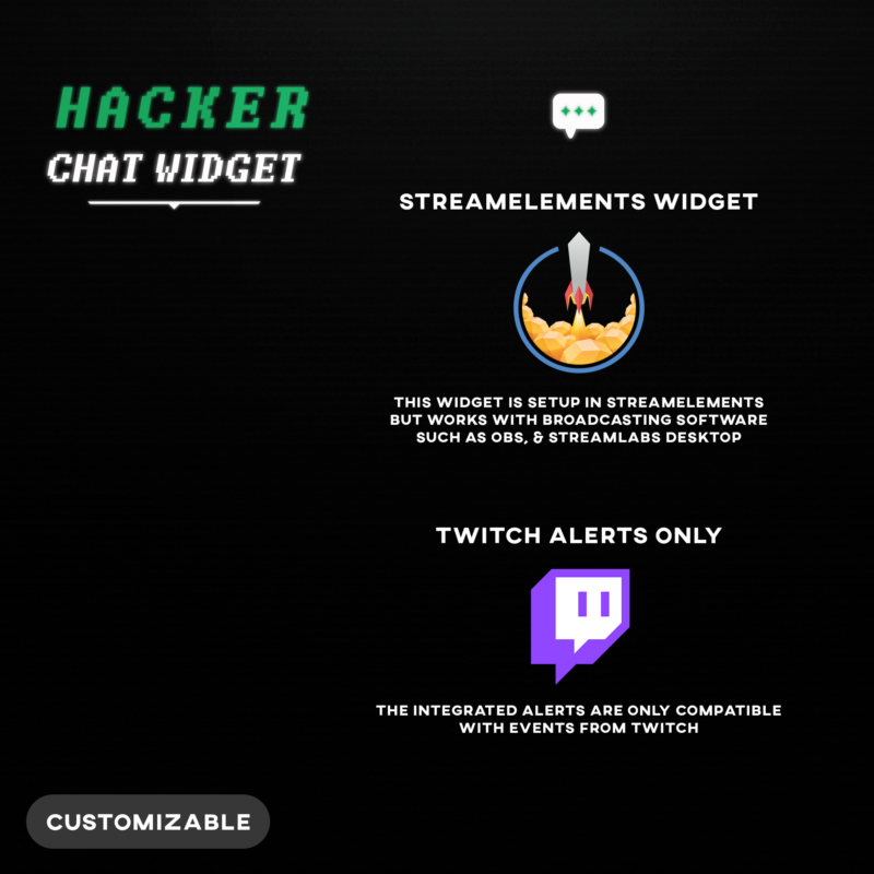 Hacker Chat Widget for StreamElements